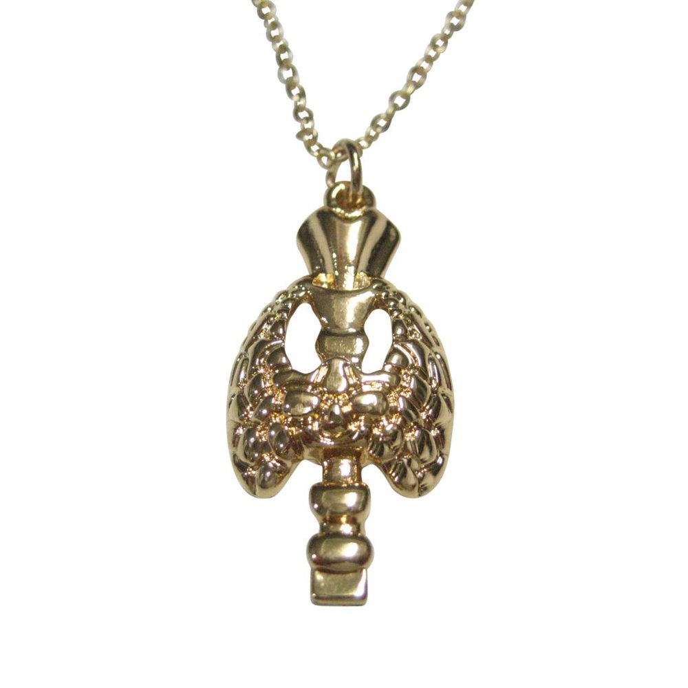 Gold Toned Medical Endocrinology Symbol Pendant Neckl… - Gem